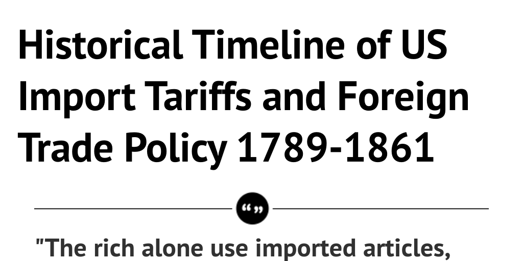 Historical Timeline of US Import Tariffs and Foreign Trade Policy 1789 ...